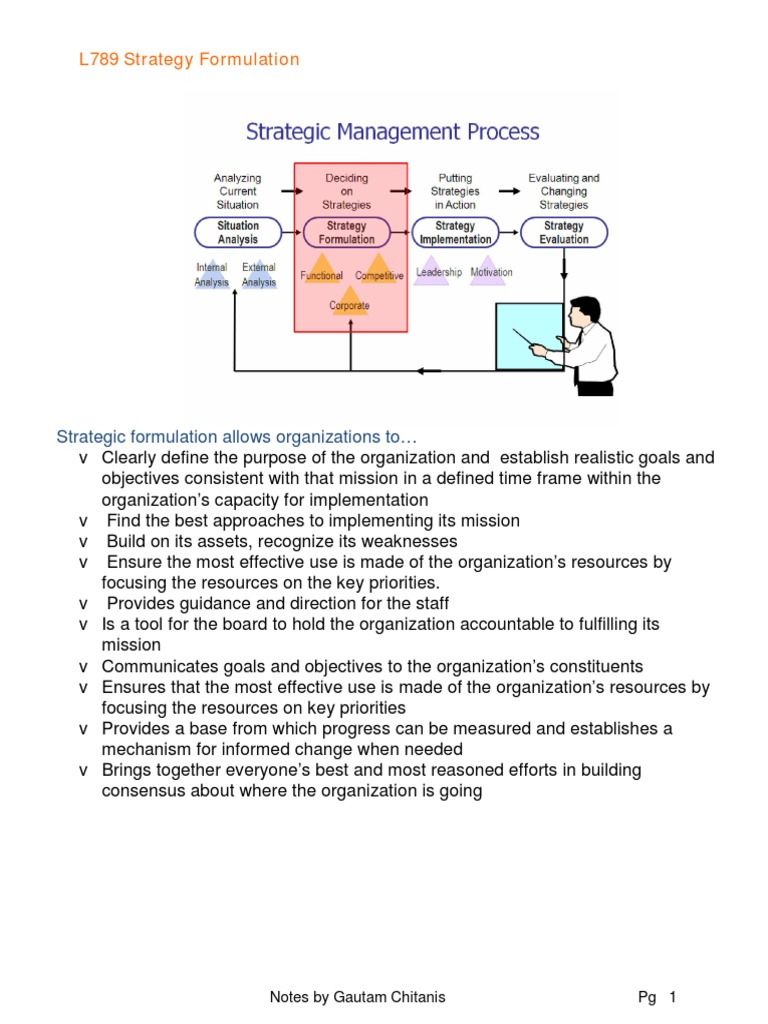 Strategy Formulation PDF | PDF | Goal | Strategic Management