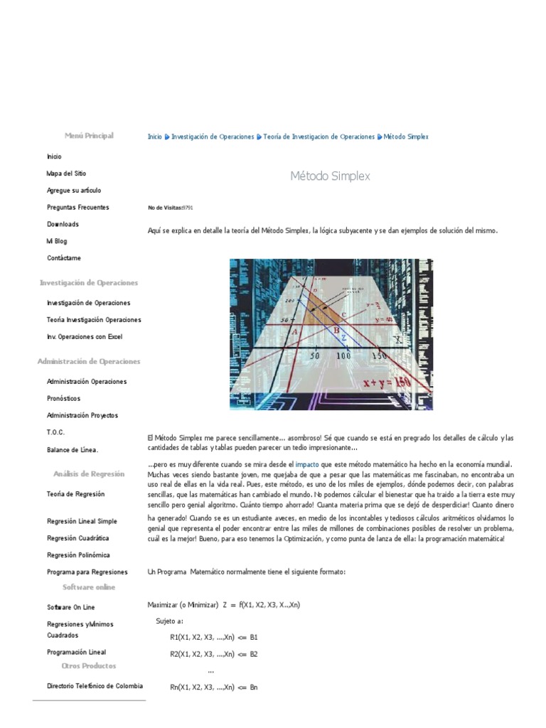 Método Simplex 2 | Descargar gratis PDF | Ecuaciones | Matemáticas ...