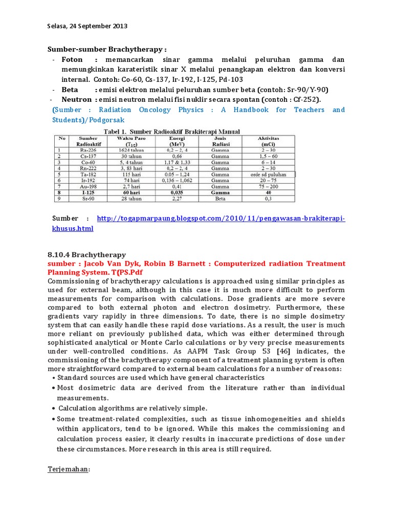 Brakiterapi | PDF | Dosimetry | Radioactive Decay
