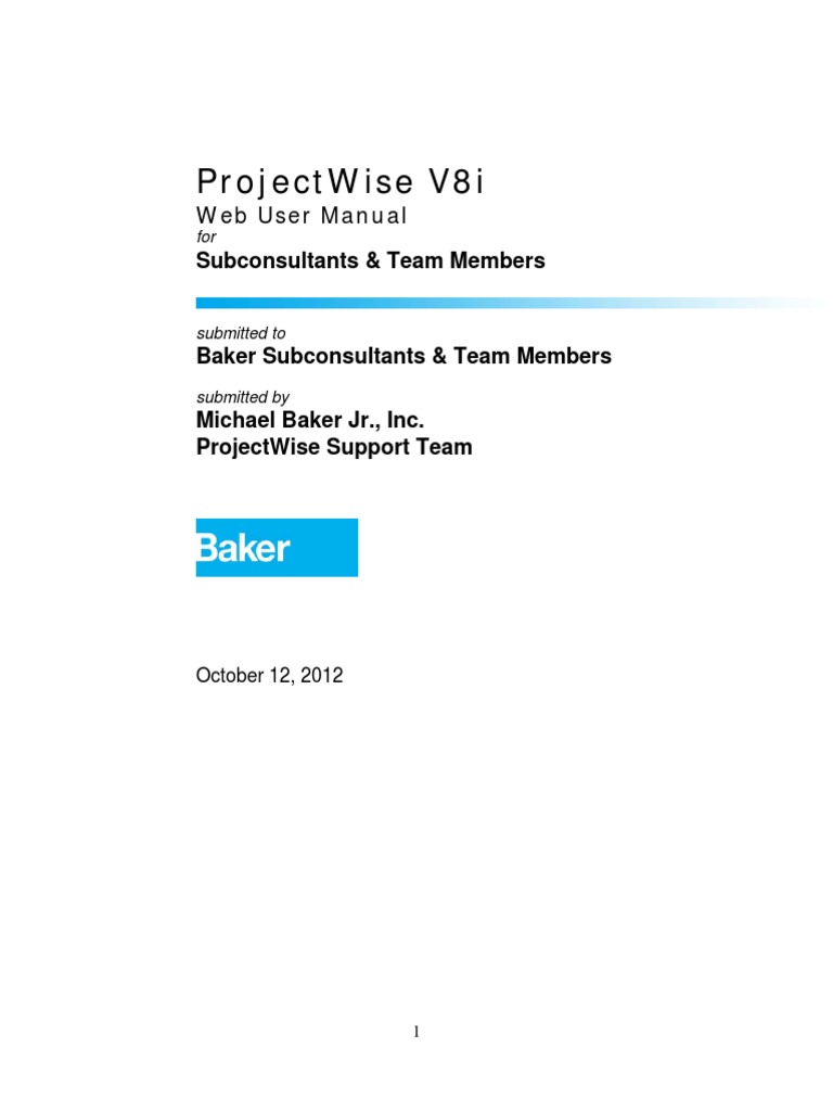 ProjectWise V8i Web User Manual | PDF | Internet Explorer | Computer File