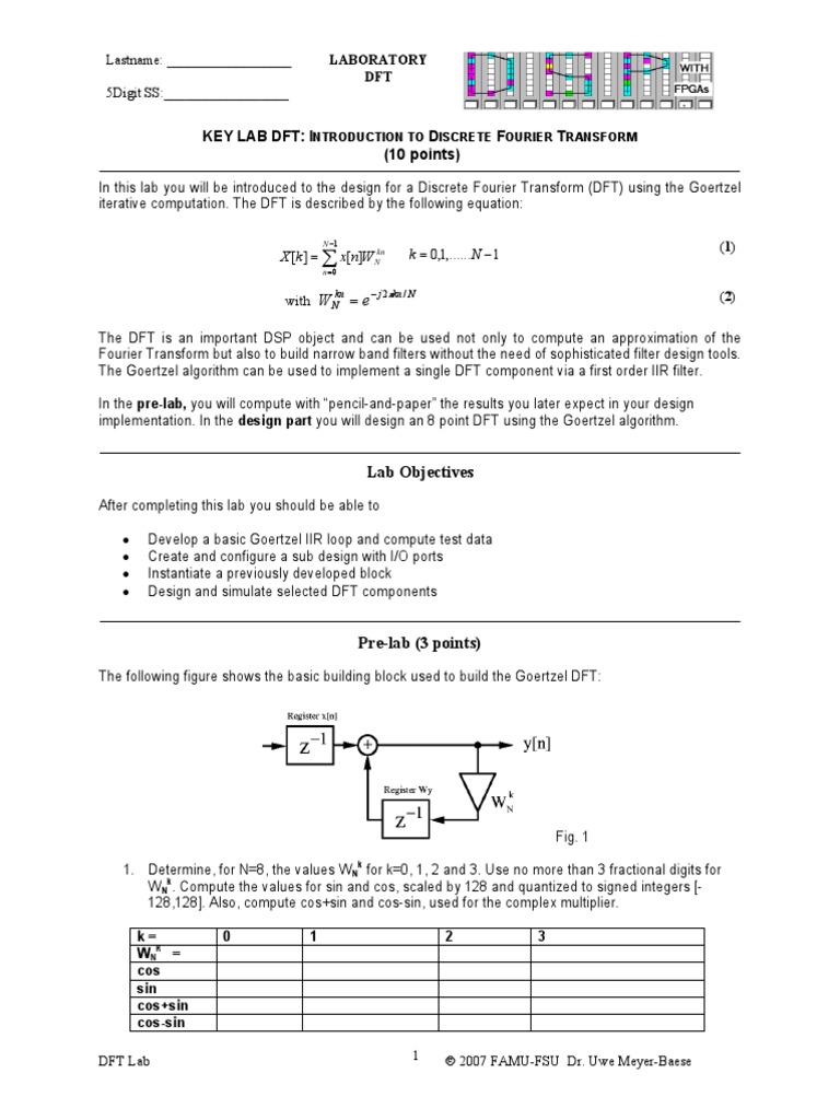 KEY LAB DFT: I D F T (10 Points) | PDF | Discrete Fourier Transform ...