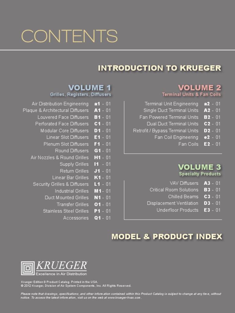 Introduction To Krueger: Grilles, Registers, Diffusers | PDF | Paint ...