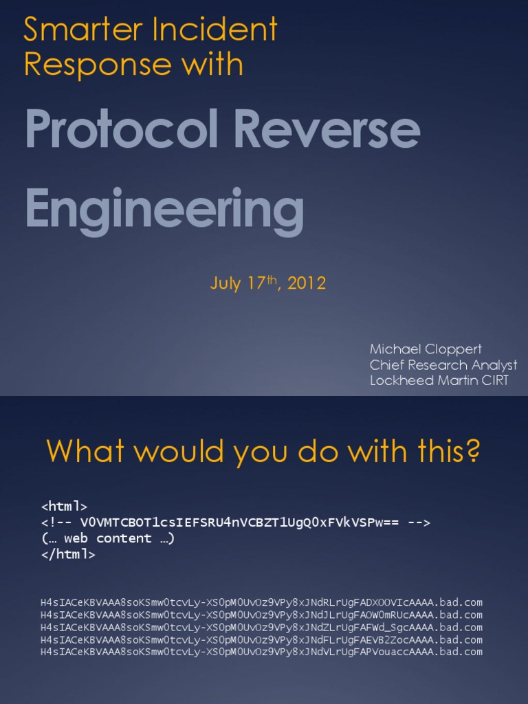 Protocol Reverse Engineering: July 17, 2012 | PDF | Communications Protocols | Network Protocols