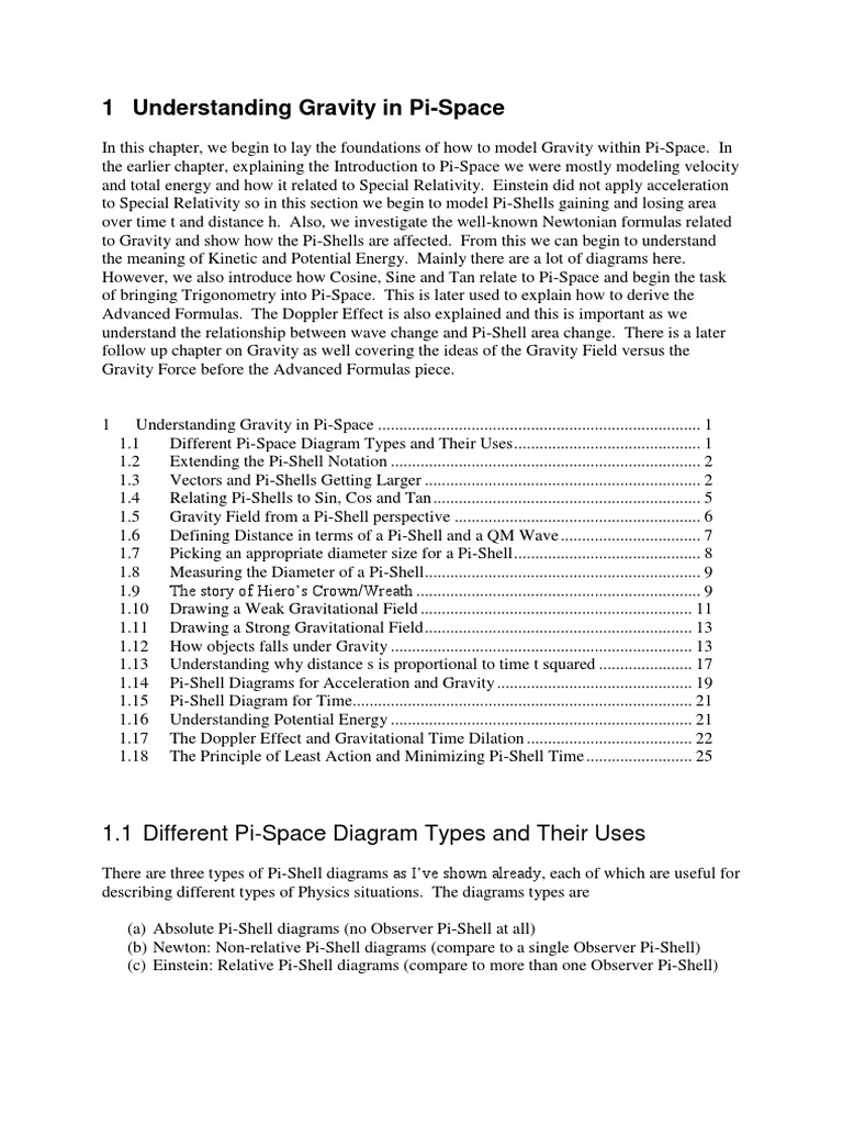 Gravity Modeling in Pi-Space Explained | PDF | Gravity | Velocity