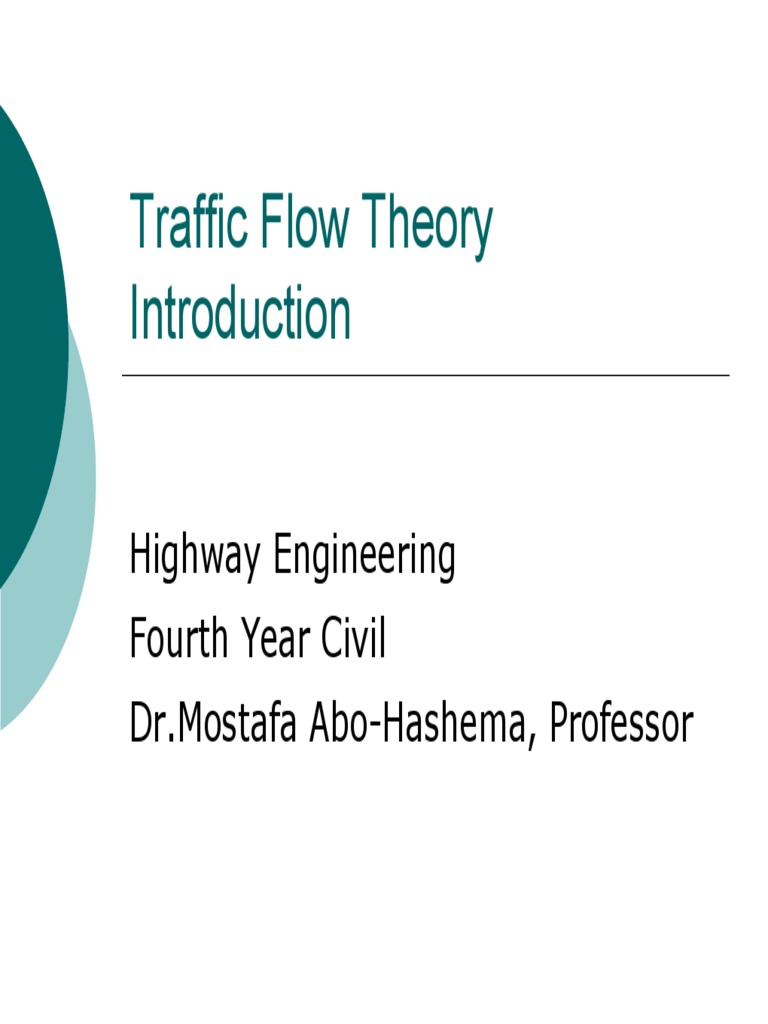 3.traffic Flow Theory (Lec 3) | PDF | Traffic | Speed