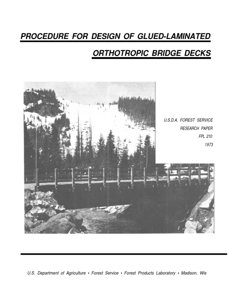 Procedure For Design of Glued-Laminated Orthotropic Bridge Decks | PDF ...