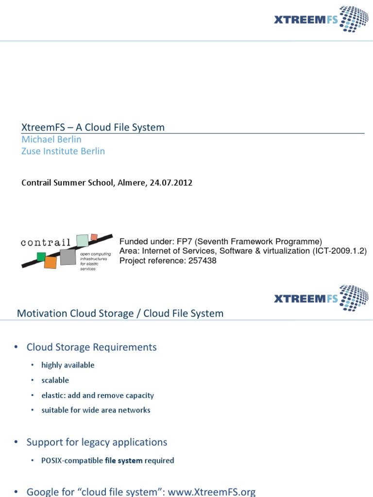XtreemFS-A Cloud File System | PDF | Replication (Computing) | File System