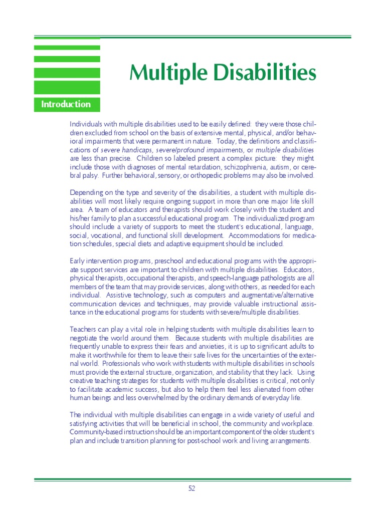 5 Multiple | PDF | Intellectual Disability | Disability