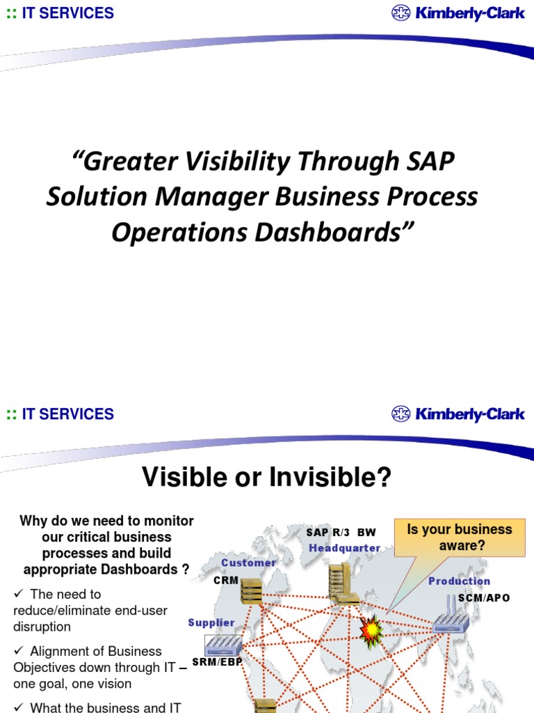 SAP Solution Manager Business Process Operations Dashboards | PDF ...