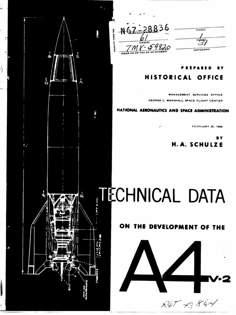 NASA History - V2 - A4 Rocket Technical Development Data 1965 | PDF | V ...