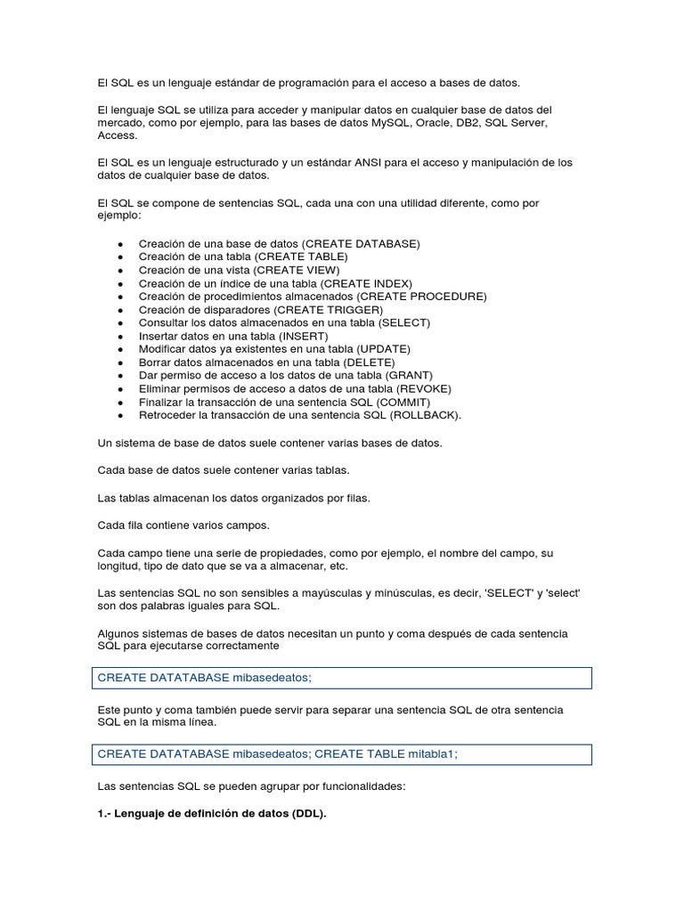 Sentencias en Sql2 | PDF | SQL | Tabla (base de datos)