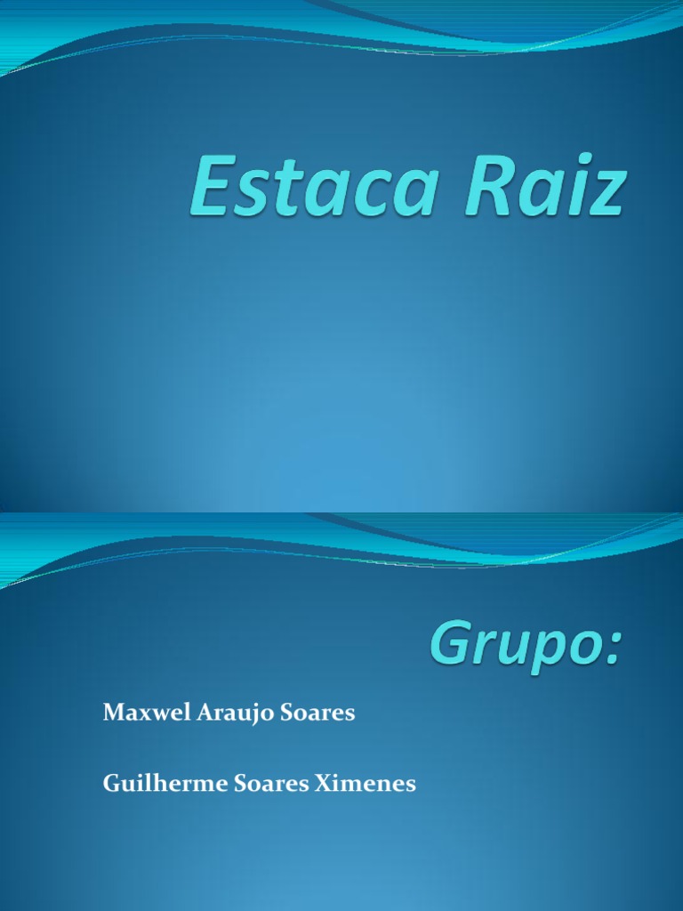 Slides Estaca Raiz | PDF | Argamassa (alvenaria) | Science