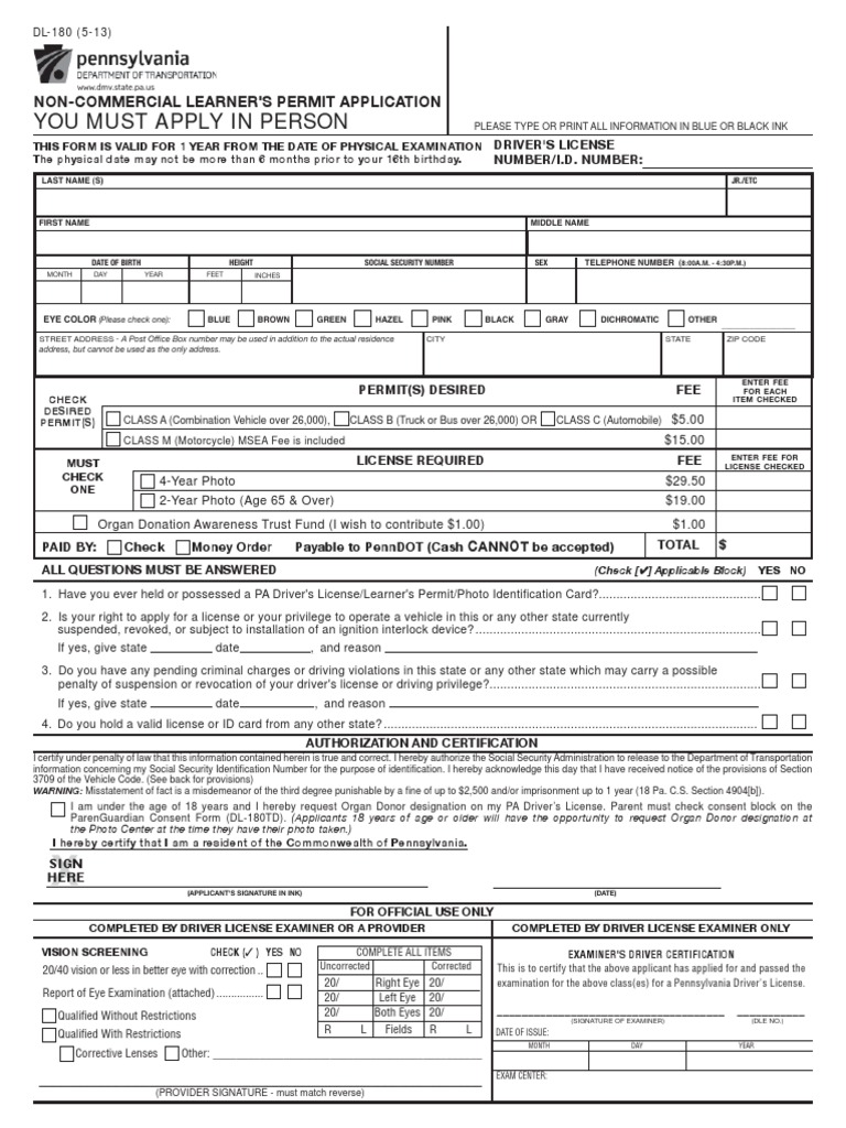 dl-180 PA Driver | Download Free PDF | Driver's License | Identity Document