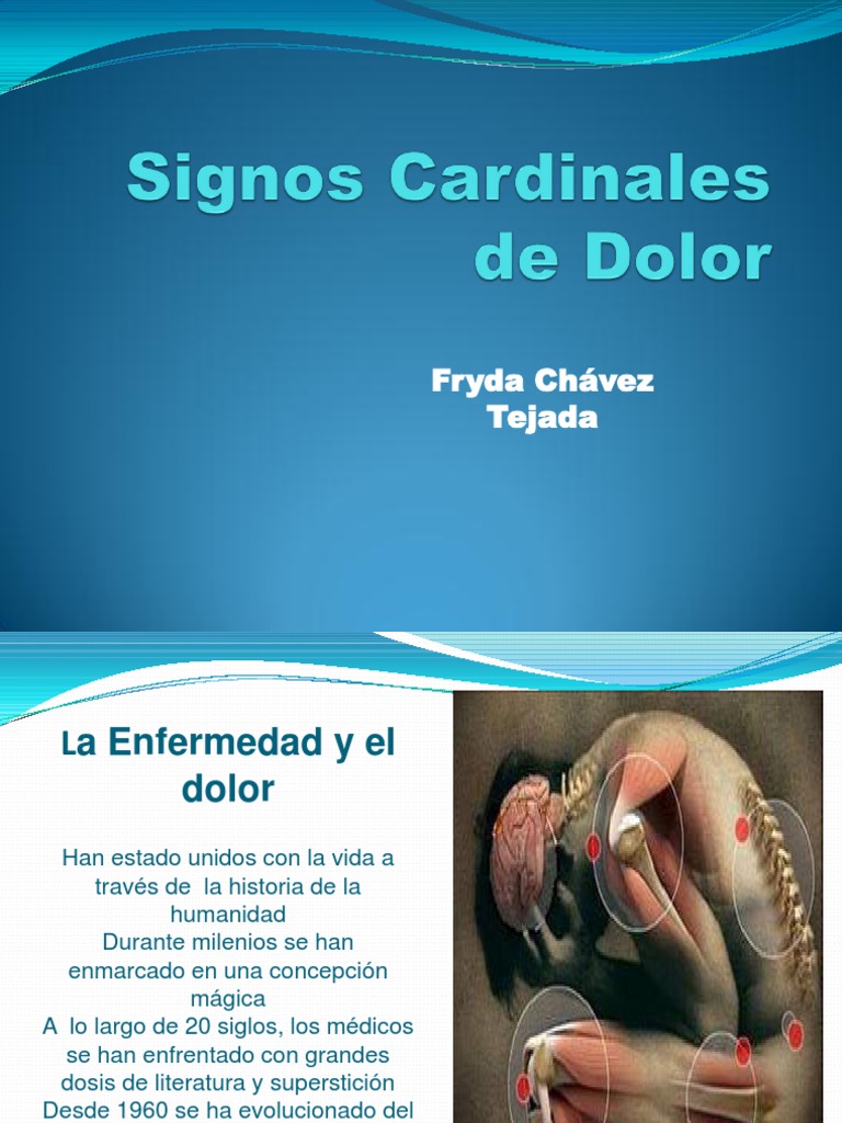 Signos Cardinales de Dolor | Dolor | Ansiedad