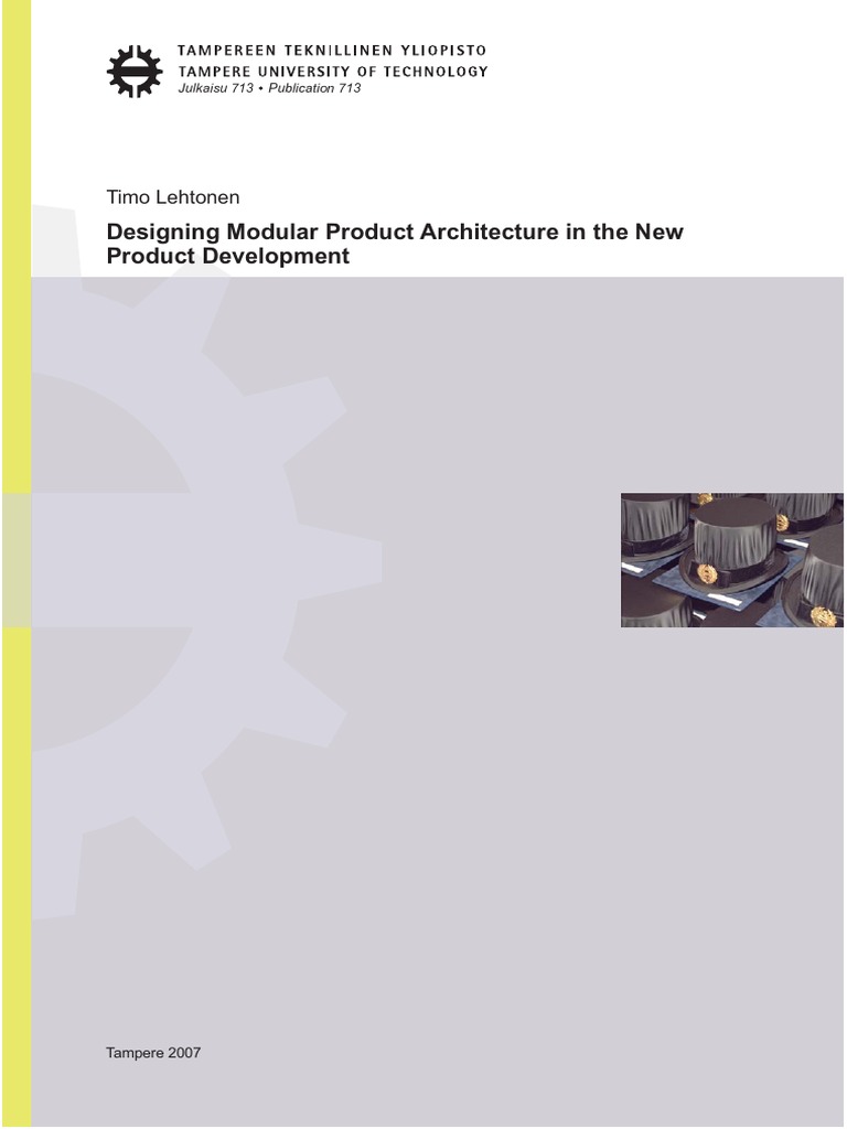 Designing Modular Product Architecture in The New Product Developement ...
