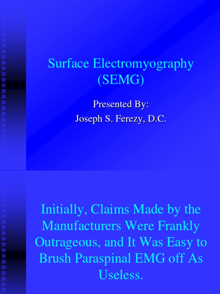 Surface Electrode Emg | PDF | Electromyography | Anatomical Terms Of Motion