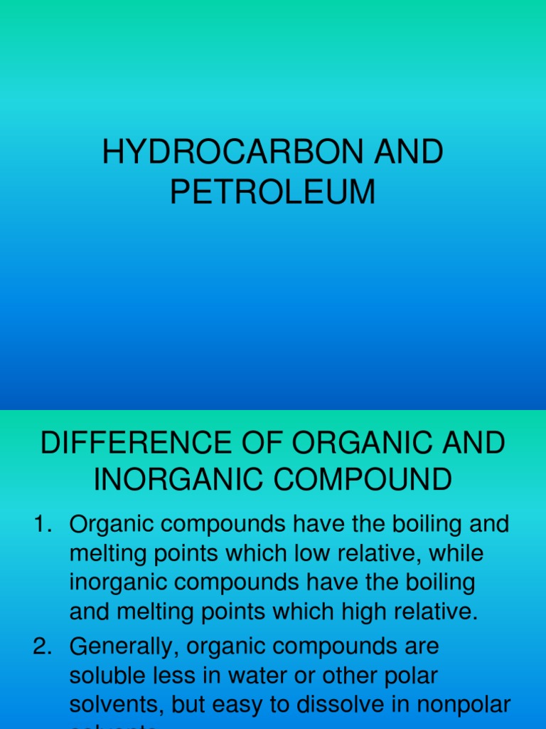 Understanding Hydrocarbons: Properties of Carbon Atoms, Organic ...