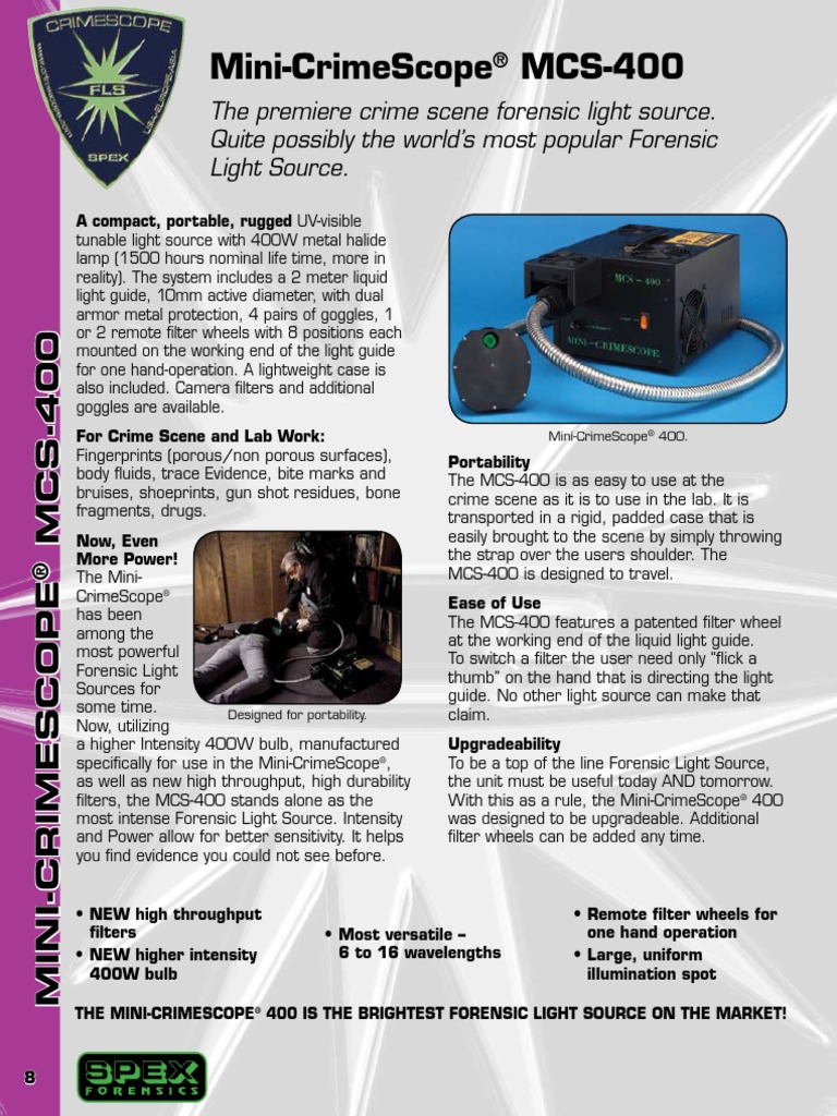 Mini Crime Scope | Download Free PDF | Optical Filter | Fluorescence