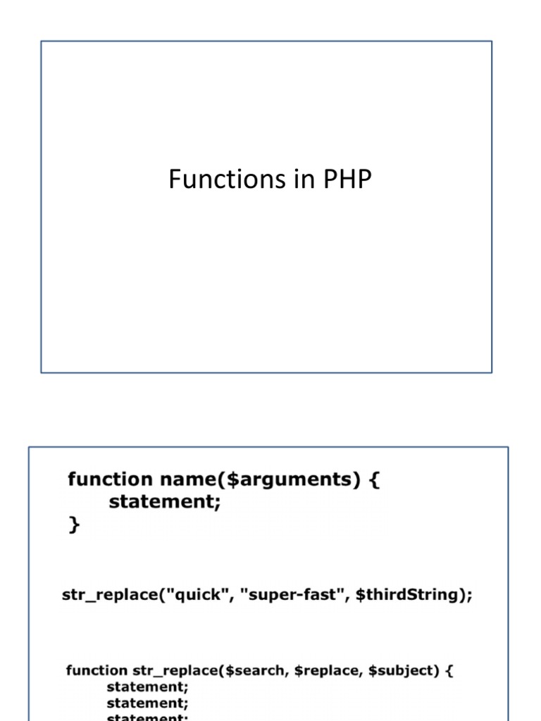 PHP Functions | PDF