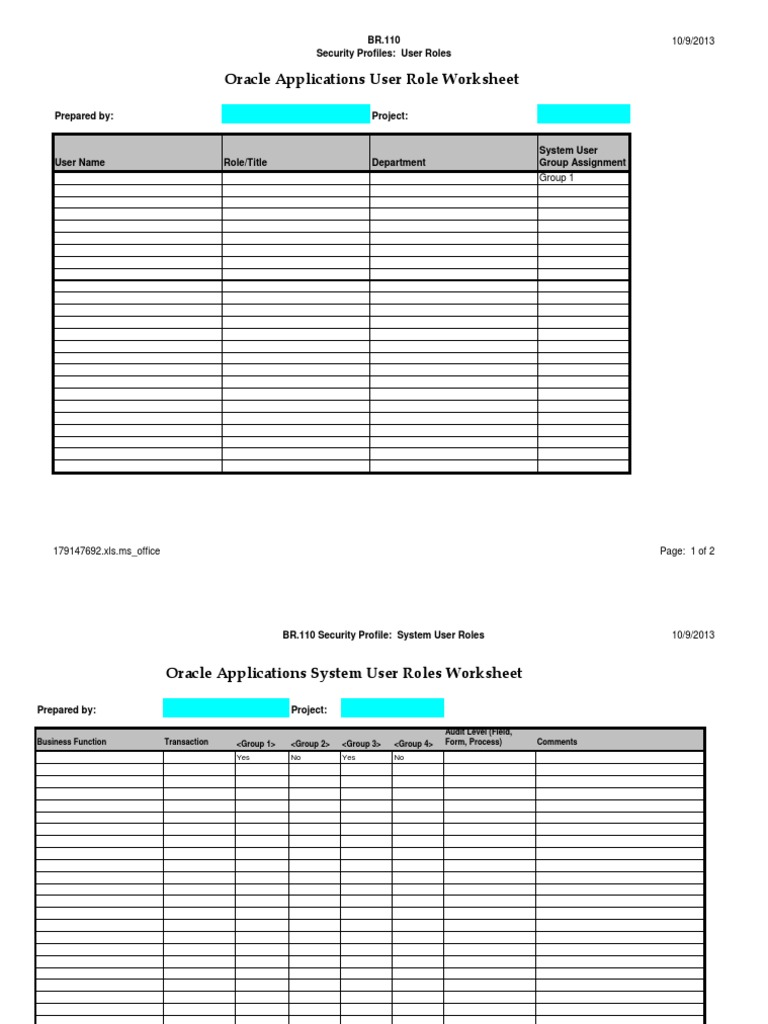 BR110 Security Profiles | PDF