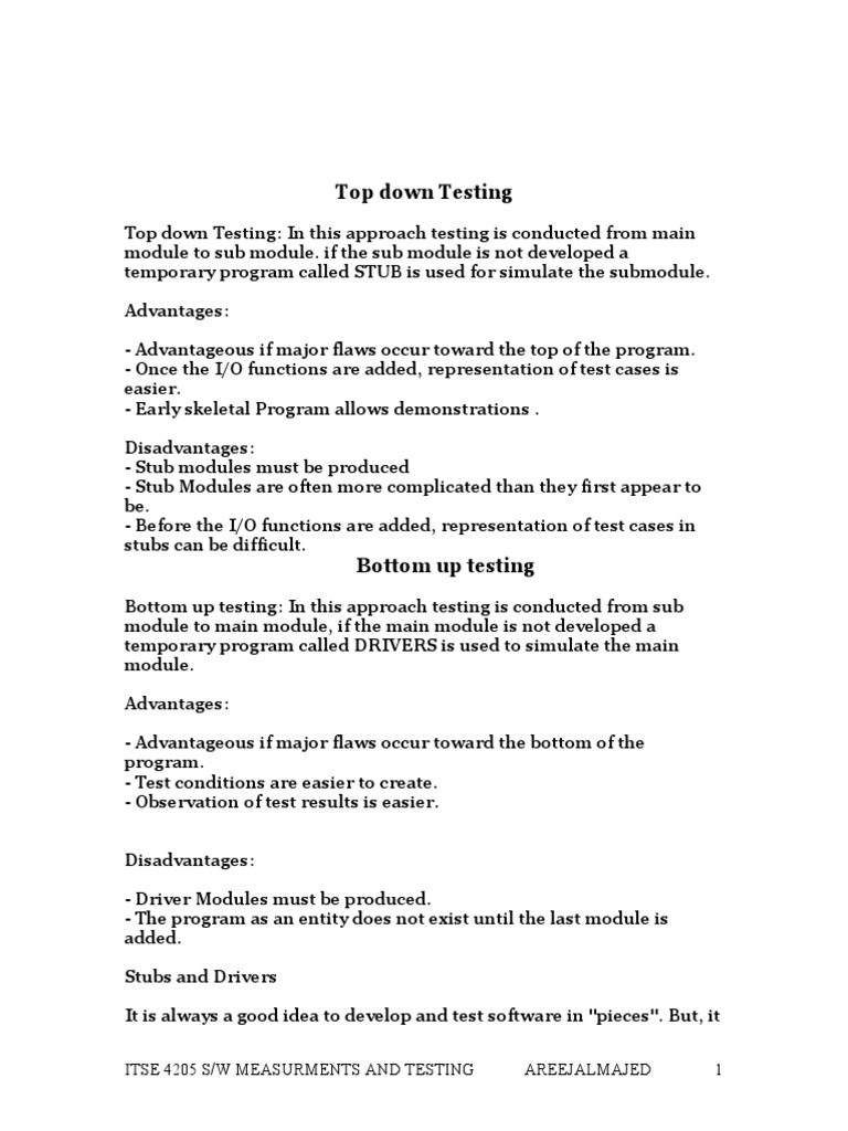 Stubs and Drivers | Download Free PDF | Unit Testing | Top Down And ...