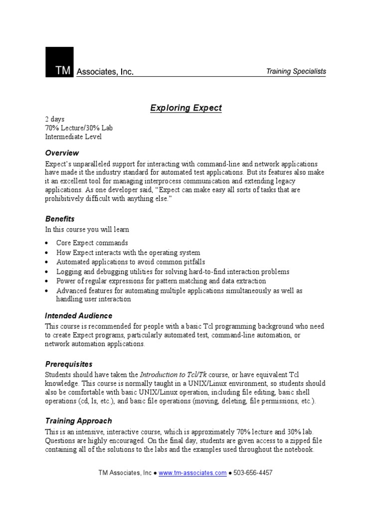 Exploring Expect | Download Free PDF | Regular Expression | Command Line Interface