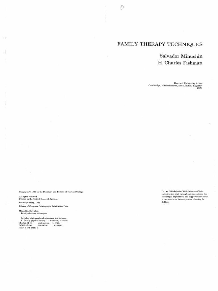1 - Family Therapy Techniques | PDF