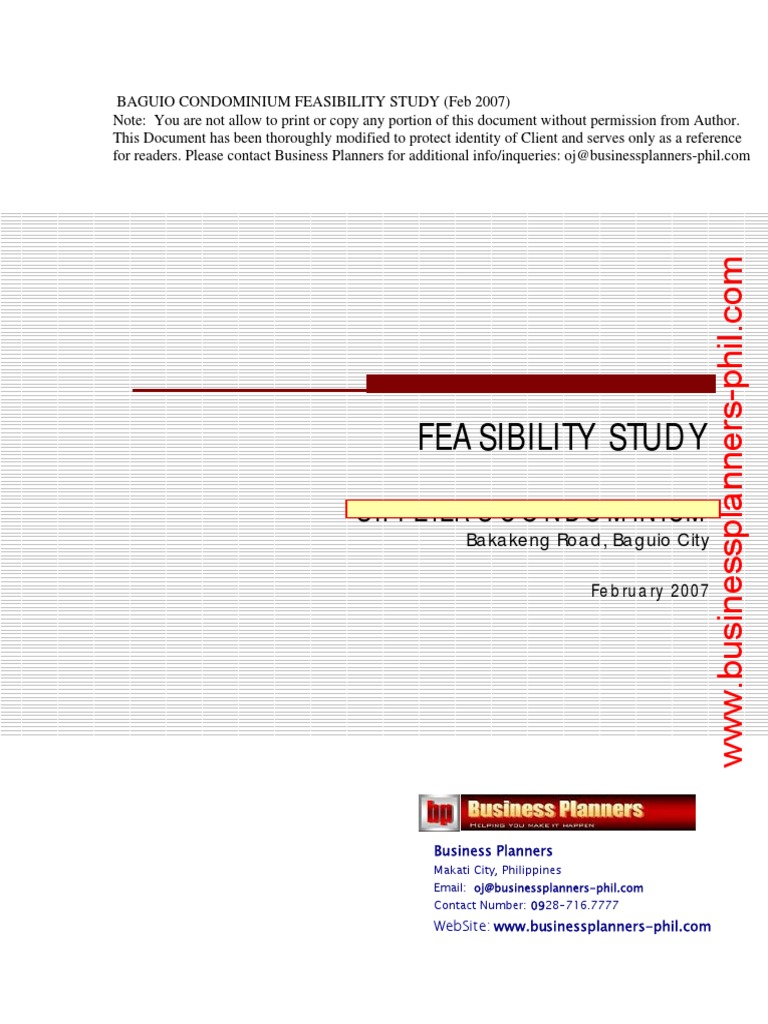 Philippines Baguio Condominium Feasibility Study Modified | PDF ...