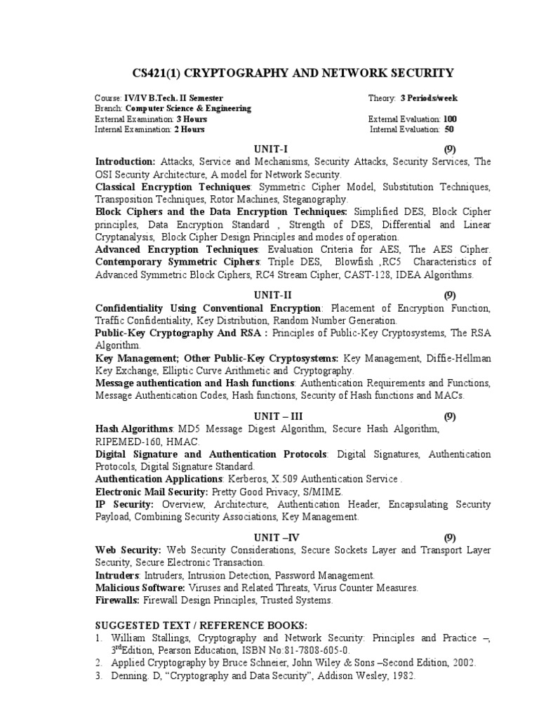 CS421 (1) Cryptography | PDF | Cryptography | Cipher