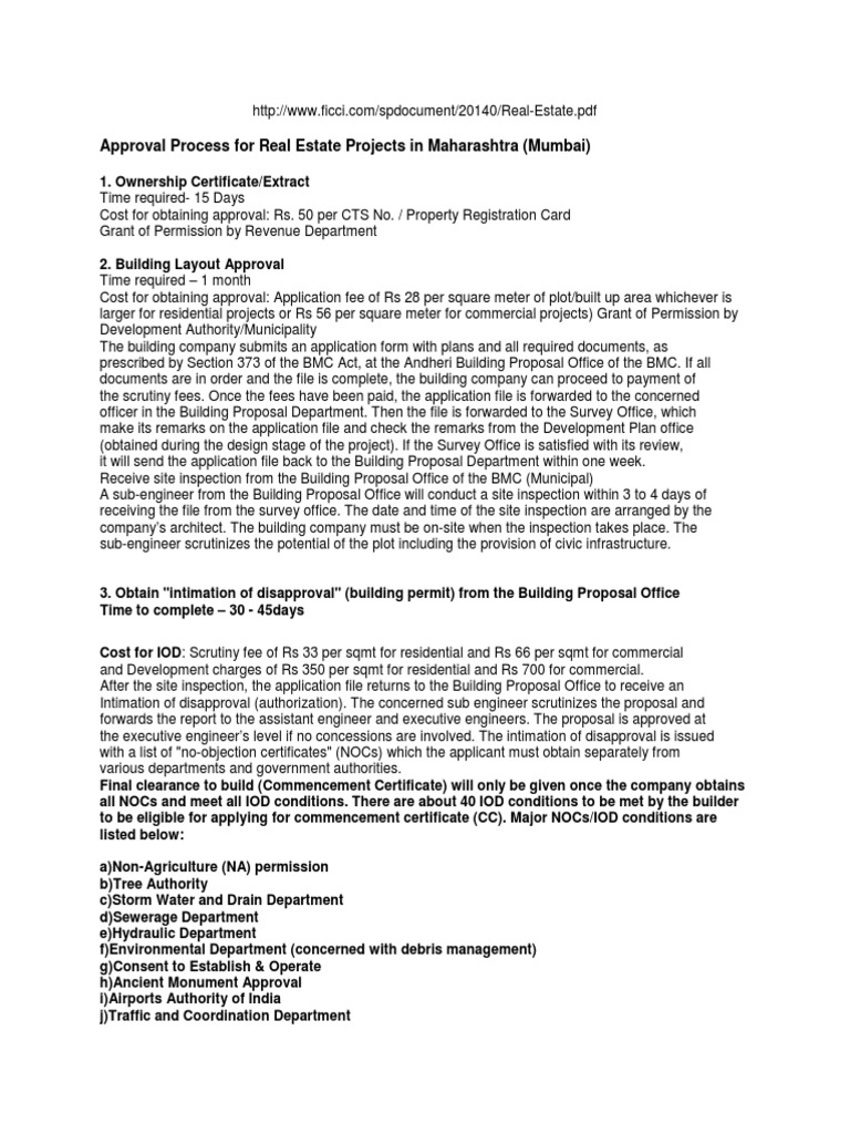 IOD Requirements | PDF | Fee | Environmental Impact Assessment