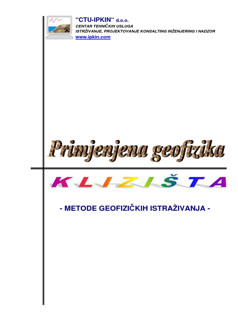 Klizista - Metode Geofizickih Istrazivanja | PDF
