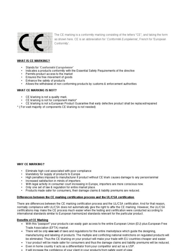 CE Marking Process | PDF