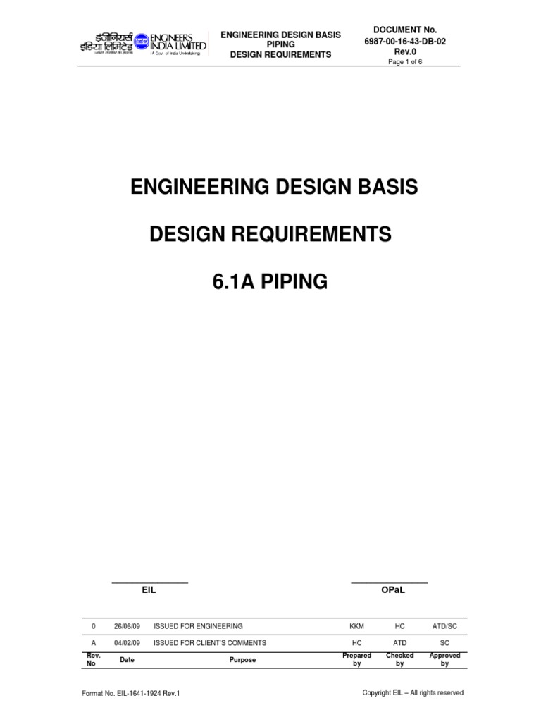 Piping-Design Requirements PDF | PDF | Pipe (Fluid Conveyance) | Pump