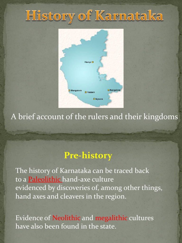 History of Karnataka - Kashinath | PDF | States And Territories Of ...