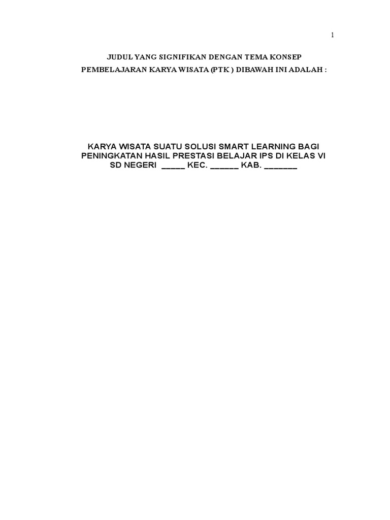 PTK Ips 2 (Karyawisata Vs Ips) | PDF