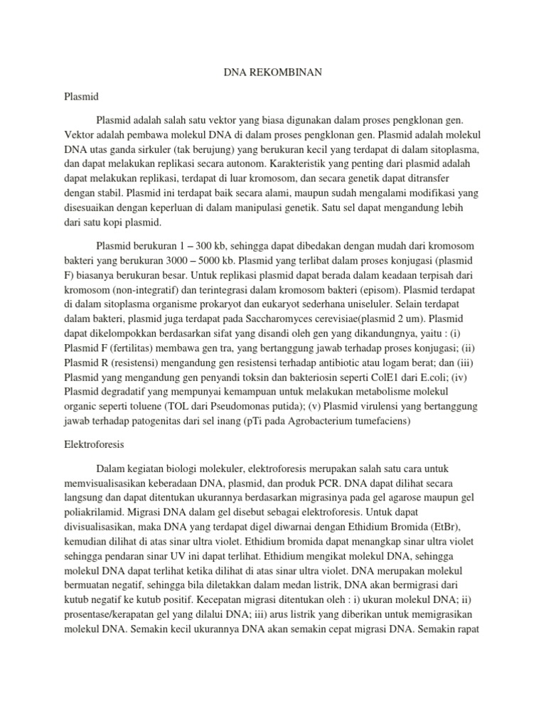 Dna Rekombinan | PDF