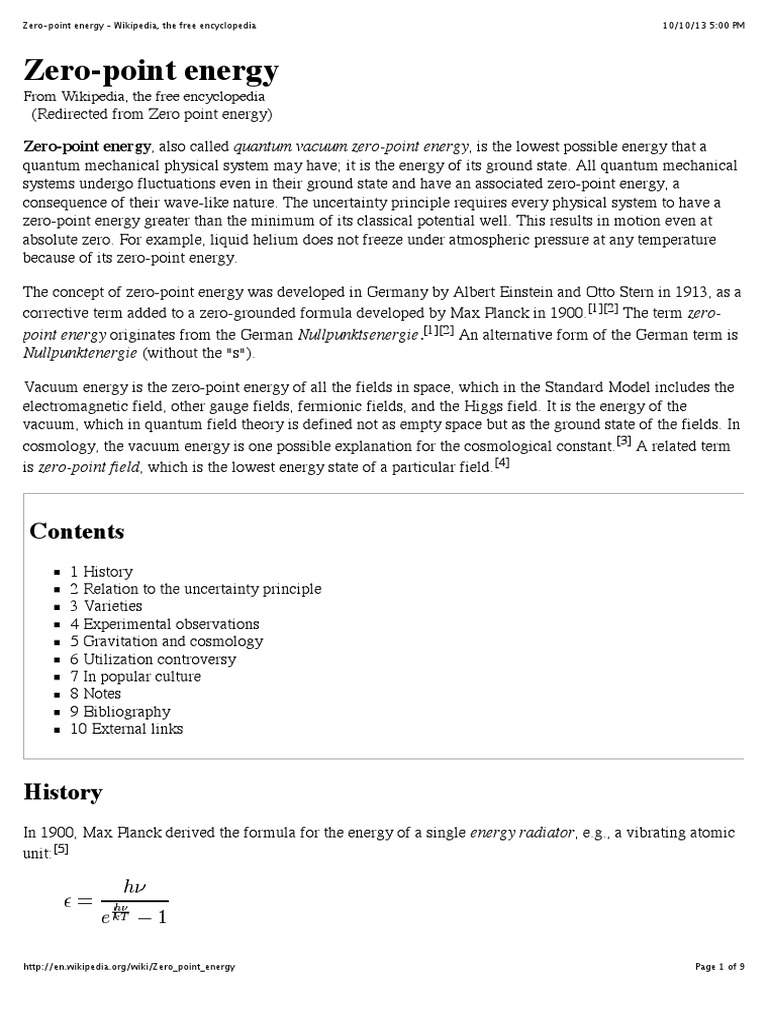 Zero-Point Energy - Wikipedia, The Free Encyclopedia | Field (Physics ...