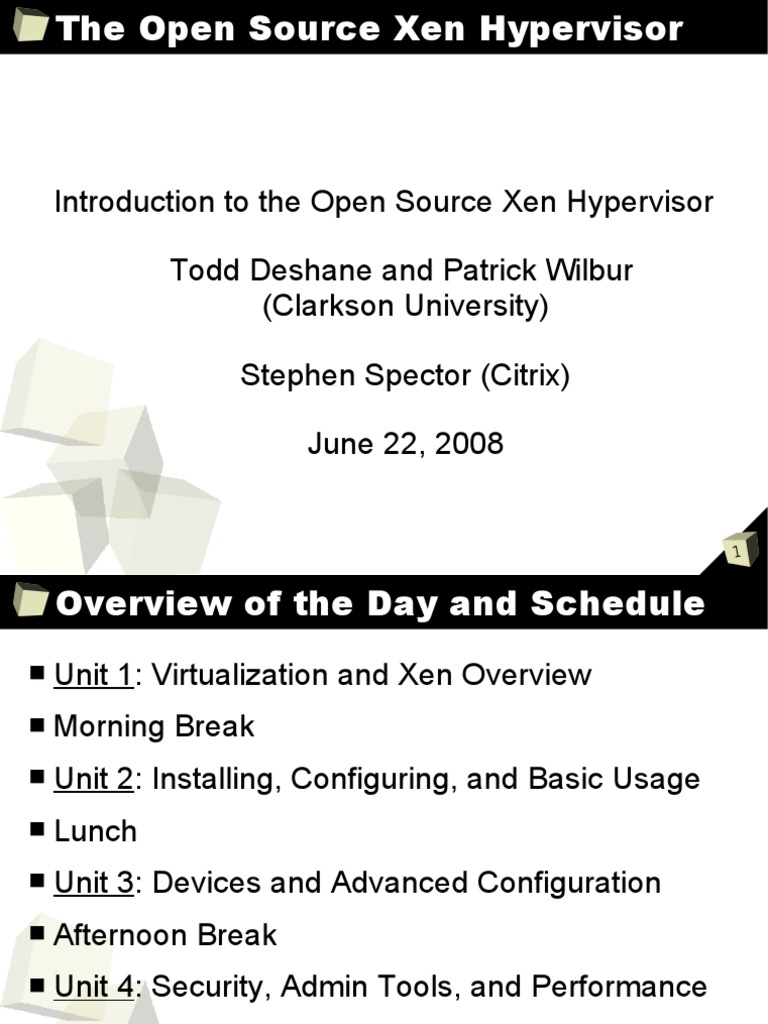 Xen Hypervisor | PDF | Virtual Machine | Computer Network