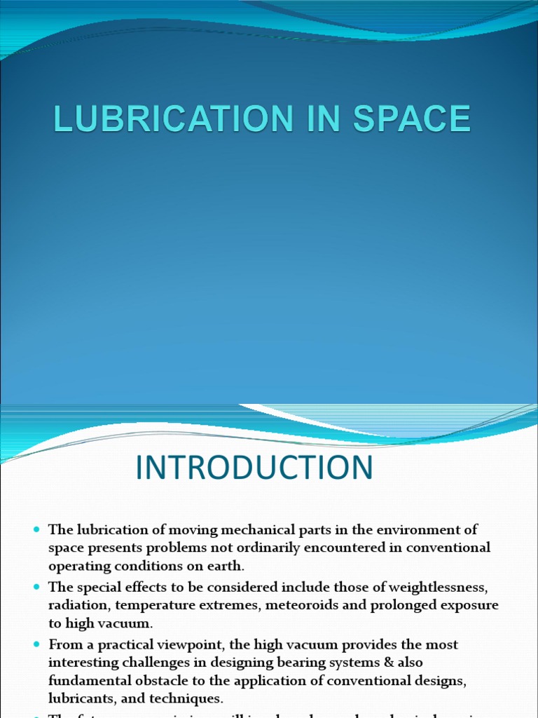 Lubrication in Space | PDF | Lubricant | Materials Science