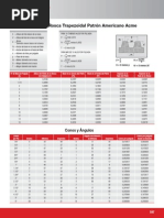 Tablas de Roscas Metricas y Whitworth PDF | PDF | Madera | Mecanizado