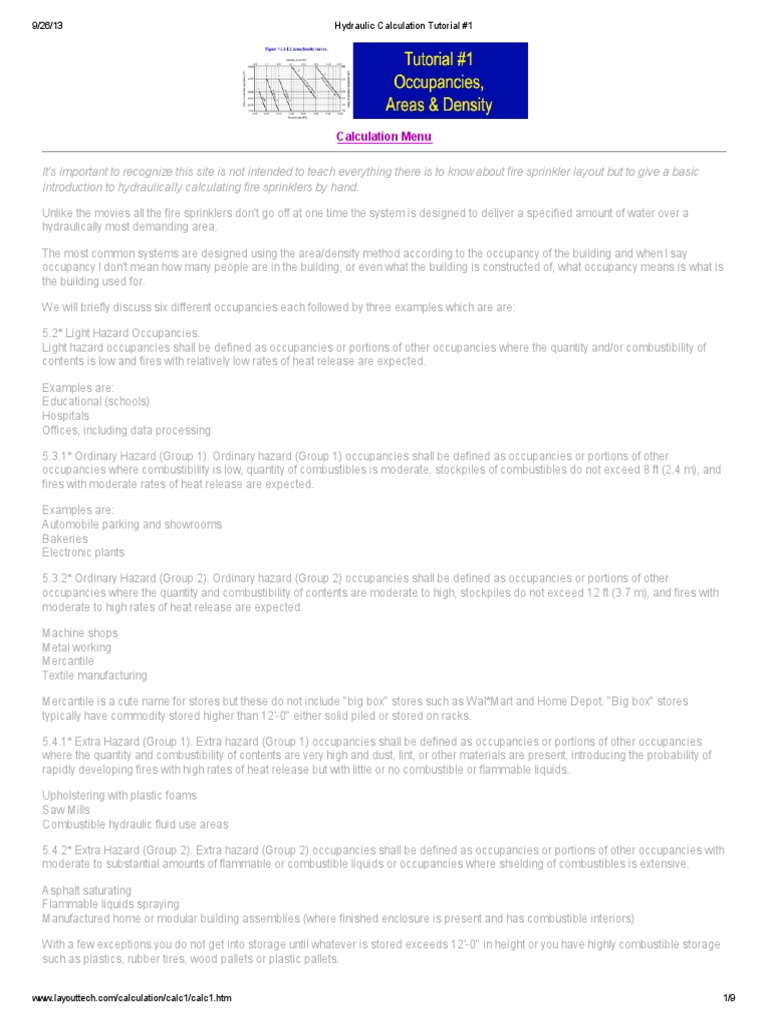 Hydraulic Calculation Tutorial #1 | PDF | Fire Sprinkler System ...