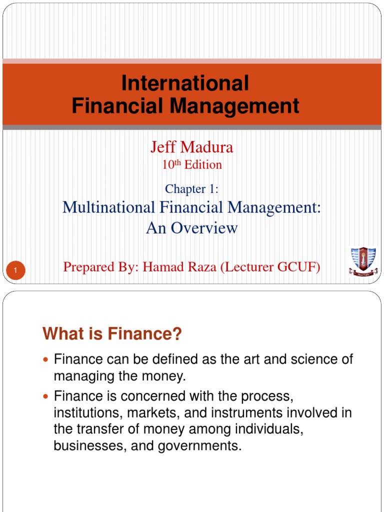 Overview of Multinational Finance Management | PDF | Multinational ...