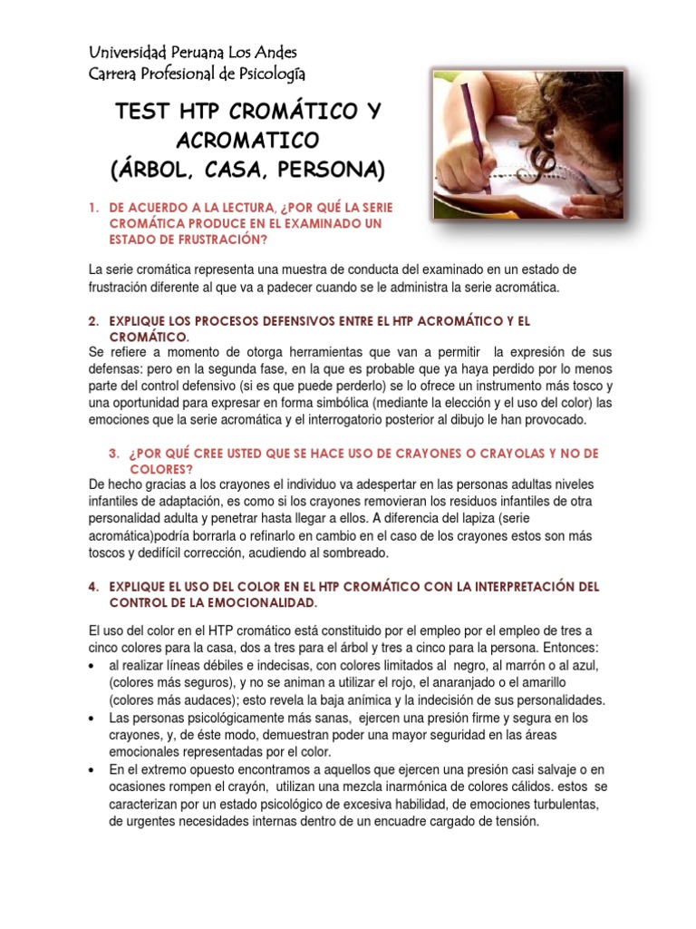 Test HTP Cromático | PDF
