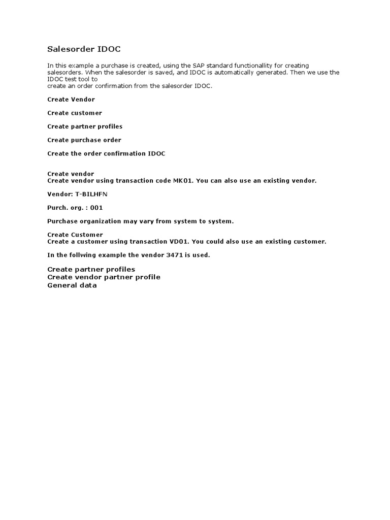 ALE-IDOC EXA. Sales Order Ale | PDF | Electronic Data Interchange | Computer Engineering