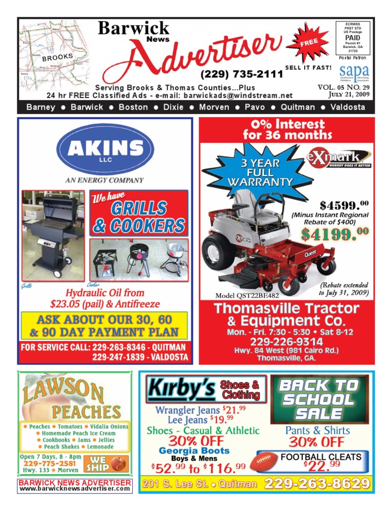 Barney Barwick Boston Dixie Morven Pavo Quitman Valdosta | PDF ...