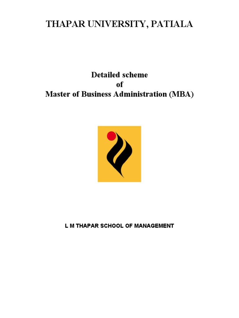 Mba Syllabus Thapar University | Download Free PDF | Strategic ...
