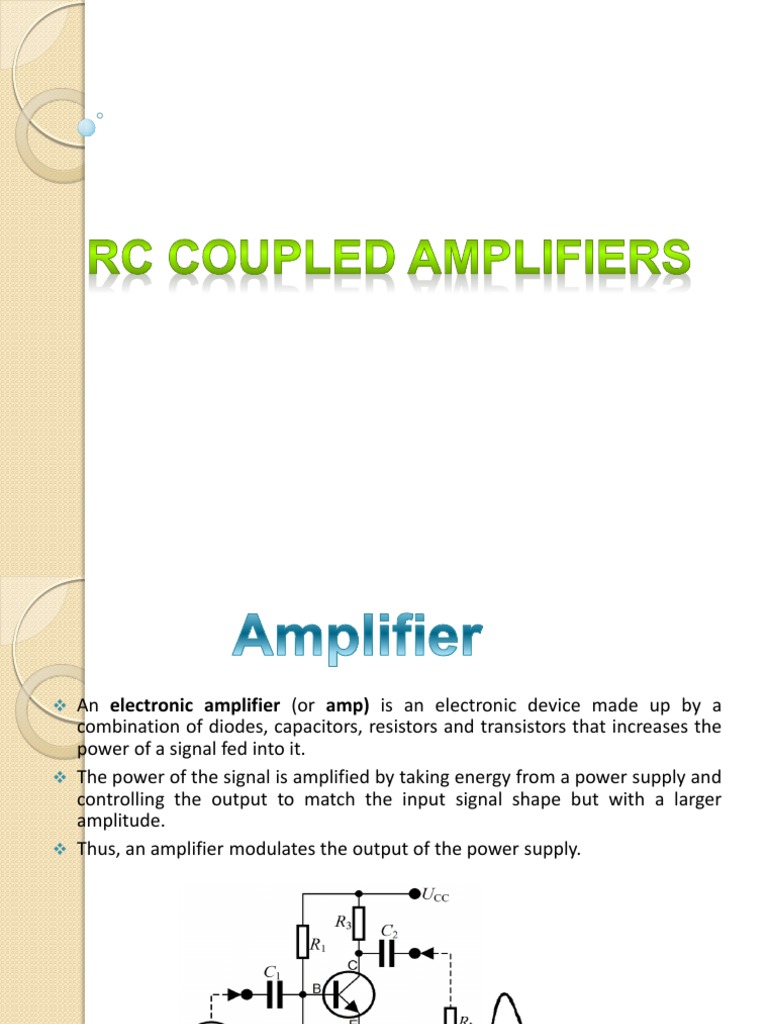 Frequency Response of Two Stage RC Coupled Amplifier | PDF | Amplifier | Capacitor