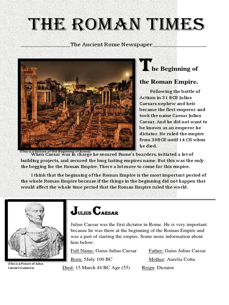 Ancient Rome Newspaper Names For Philadelphia Ancient Roman Newsletter