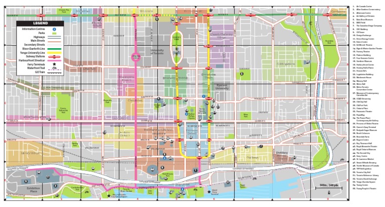 Legend: Bloor-Yonge Bay ST George Spadina Bathurst Christie Ossington ...