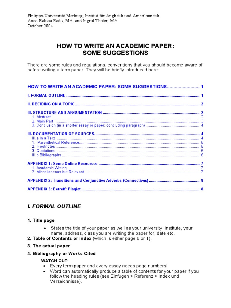 How To Write Academic Paper | Download Free PDF | Dracula | Paragraph